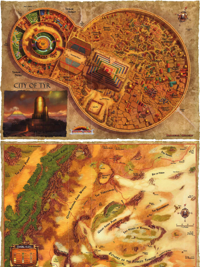 D&D 4E - Setting - Dark Sun Map | PDF | Computers