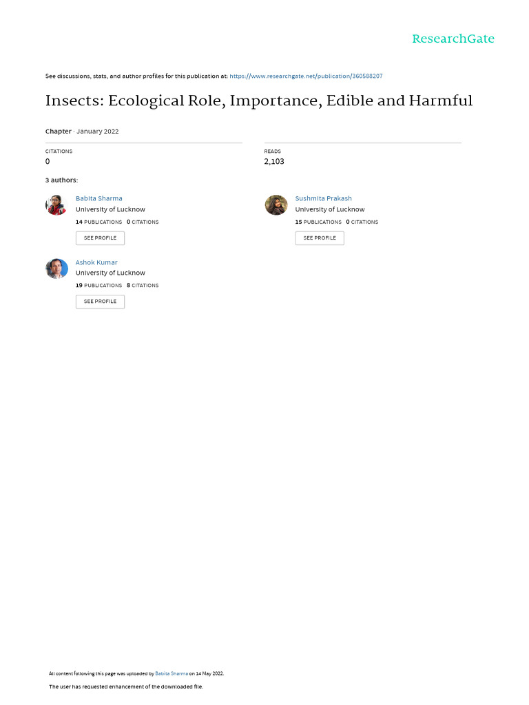 Insects: Ecological Roles and Impact | PDF | Honey Bee | Insects