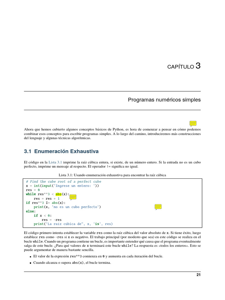 Programación en Python: Conceptos Básicos | PDF | Raíz cuadrada | Algoritmos
