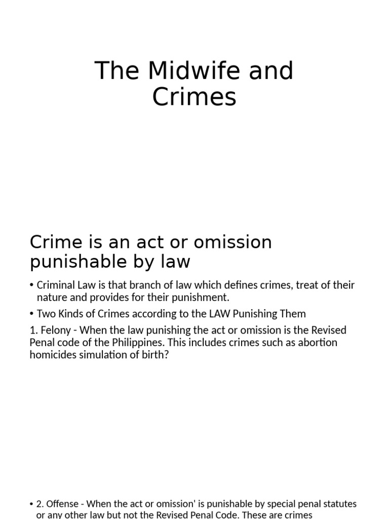 The Midwife and Crimes | PDF | Crimes | Crime & Violence