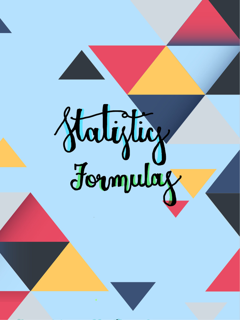 Statistics Formulas | PDF
