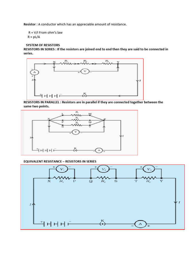 Understanding Resistors: Series vs. Parallel | PDF | Series And ...