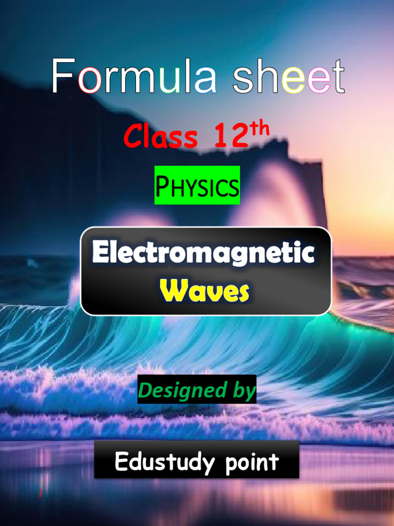 EM Waves - Formula Sheet (Edustudy Point) | PDF