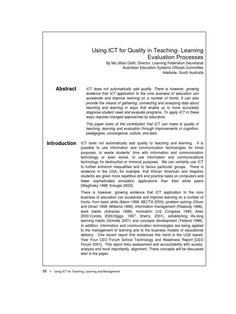 Using Ict Quality | PDF