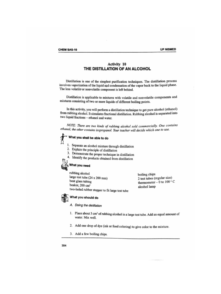 Distillation of Alcohol Expe. 2 | PDF