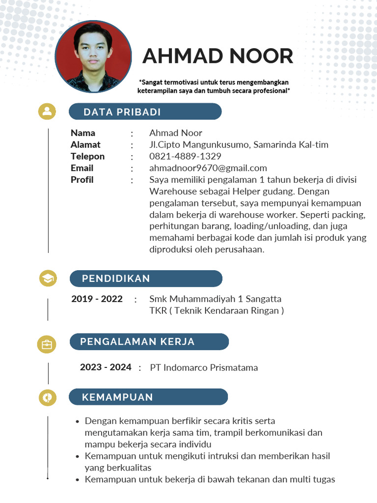 CV - Ahmad Noor - 20240726 - 030919 - 0000 | PDF