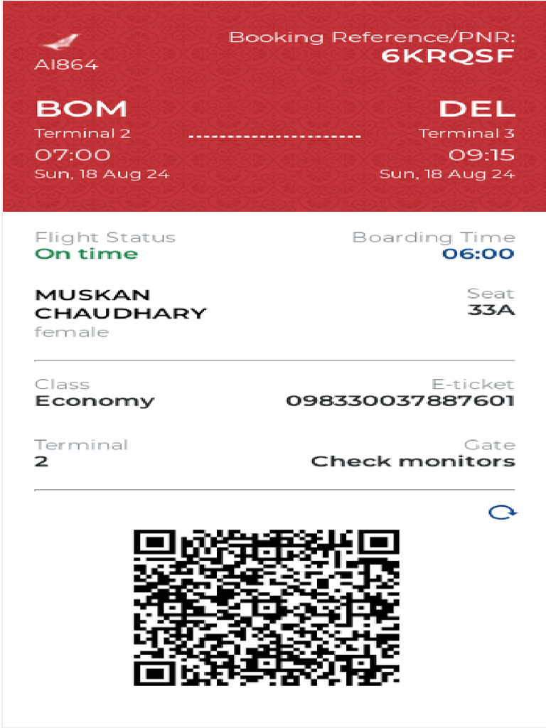 Boardingpass 8PZFWQ BOMDEL | PDF