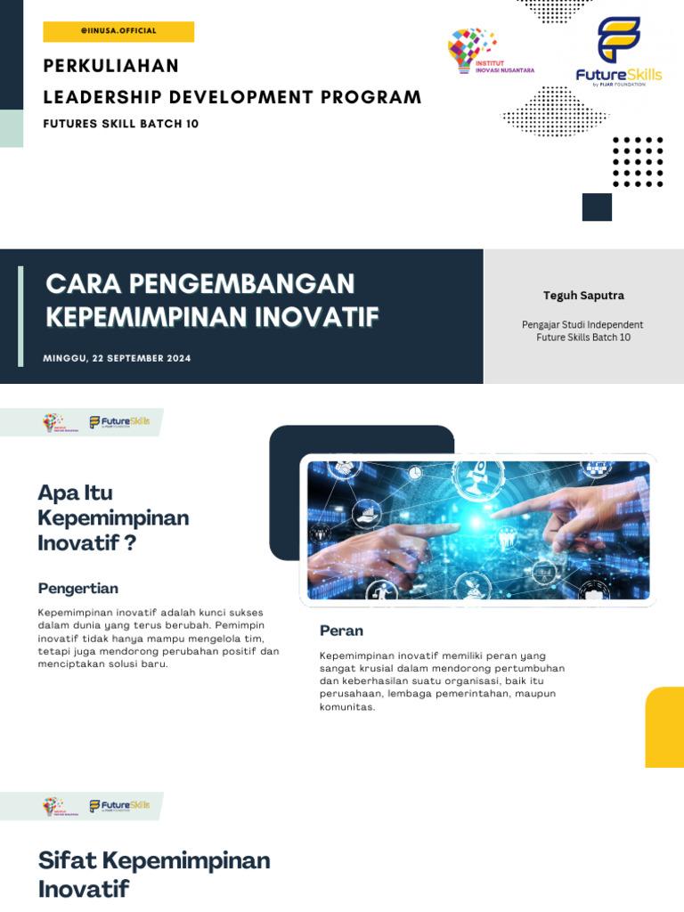 Materi Cara Pengembangan Kepemimpinan Inovatif - Kelas Leadership Development Program | PDF ...