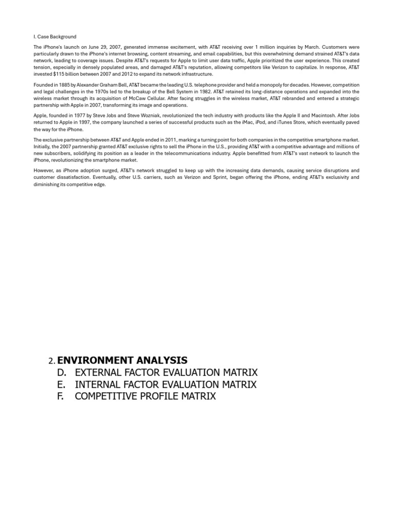 ATA&T and ApStrategic Alliance Case Study | PDF | Apple Inc. | At&T