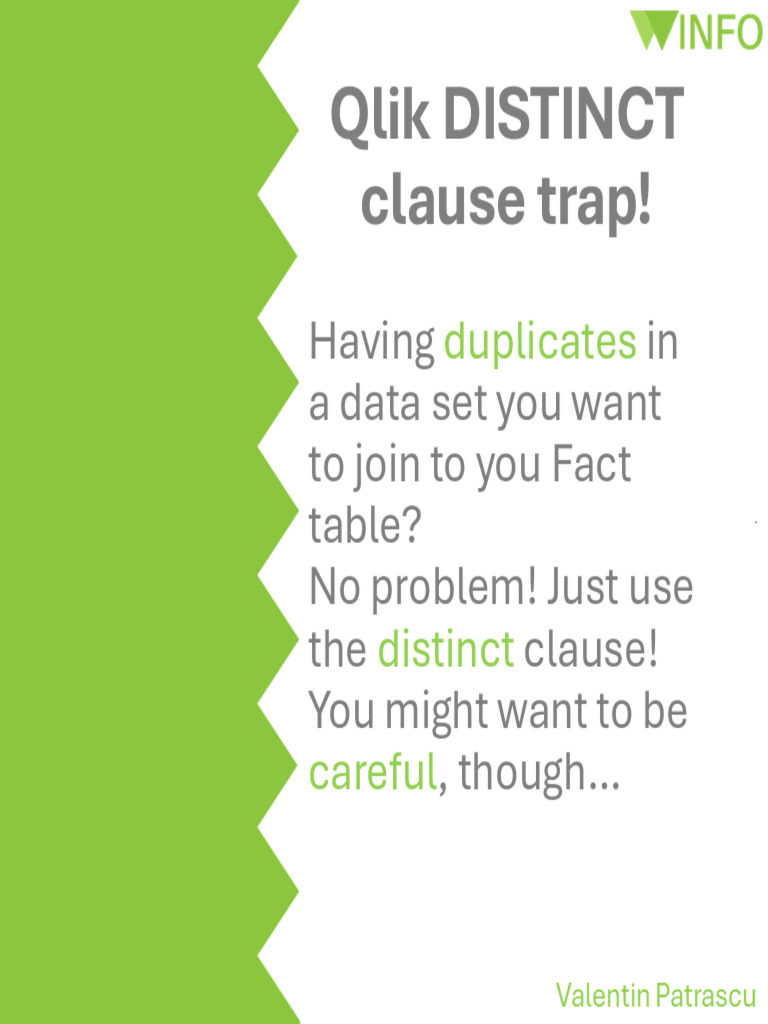 Qlik DISTINCT Clause Trap 1721506899 | PDF | Computers
