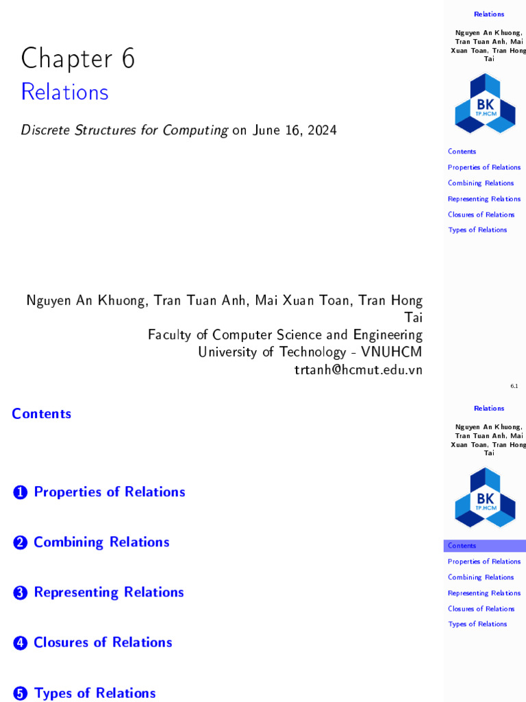 Ds 6 Relation | PDF | Logic | Random Variable