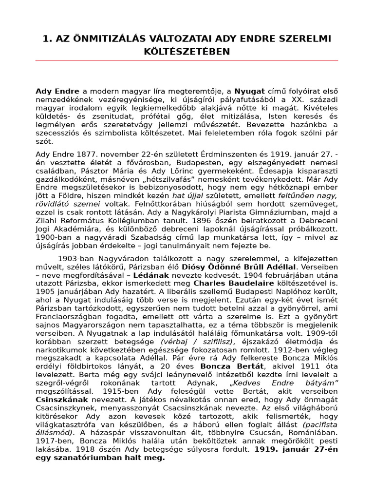 Ady Endre | PDF