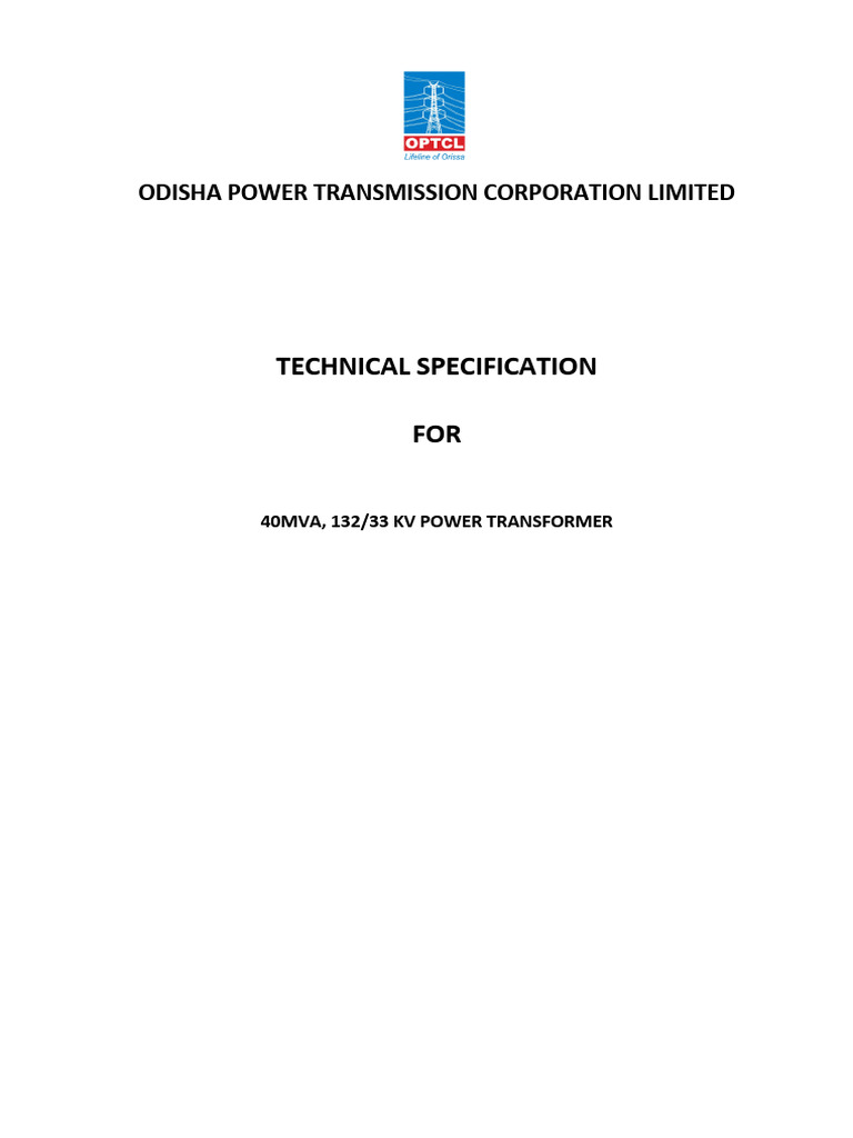 103918113914technical Specification 24052018 | PDF | Transformer | Insulator (Electricity)