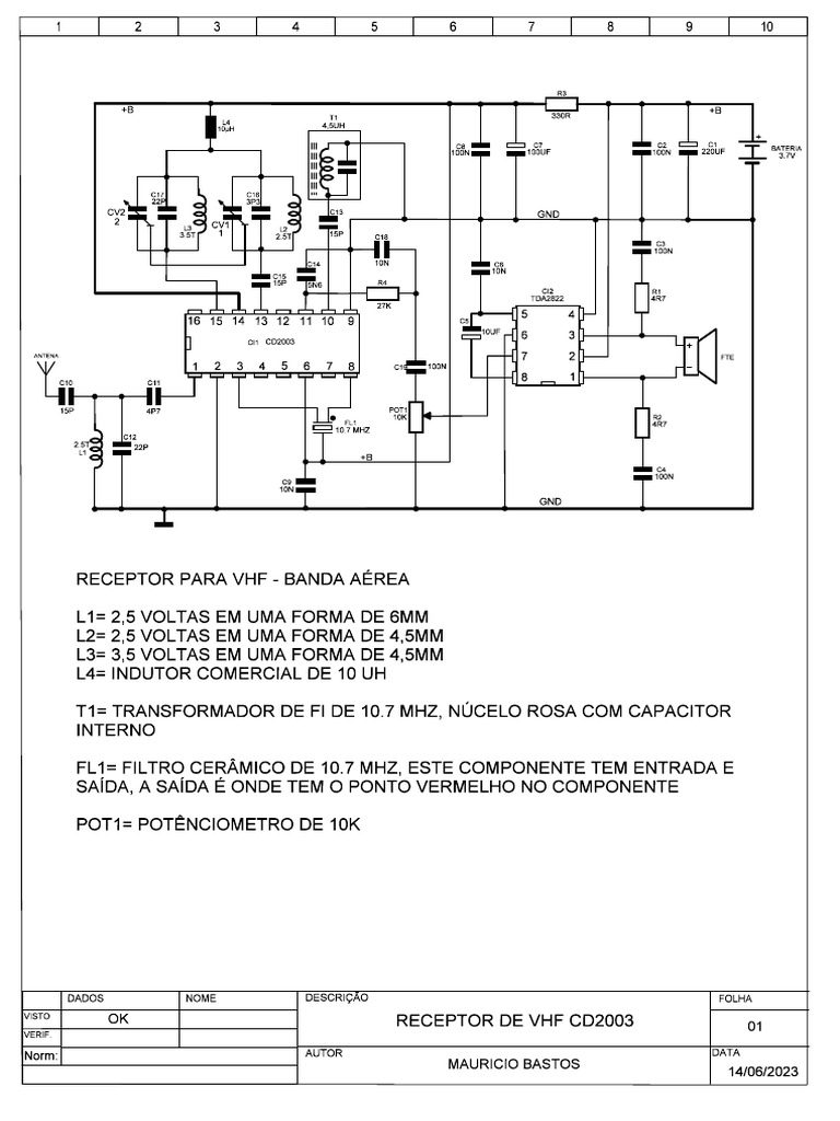 Esquema CD2003 VHF | PDF