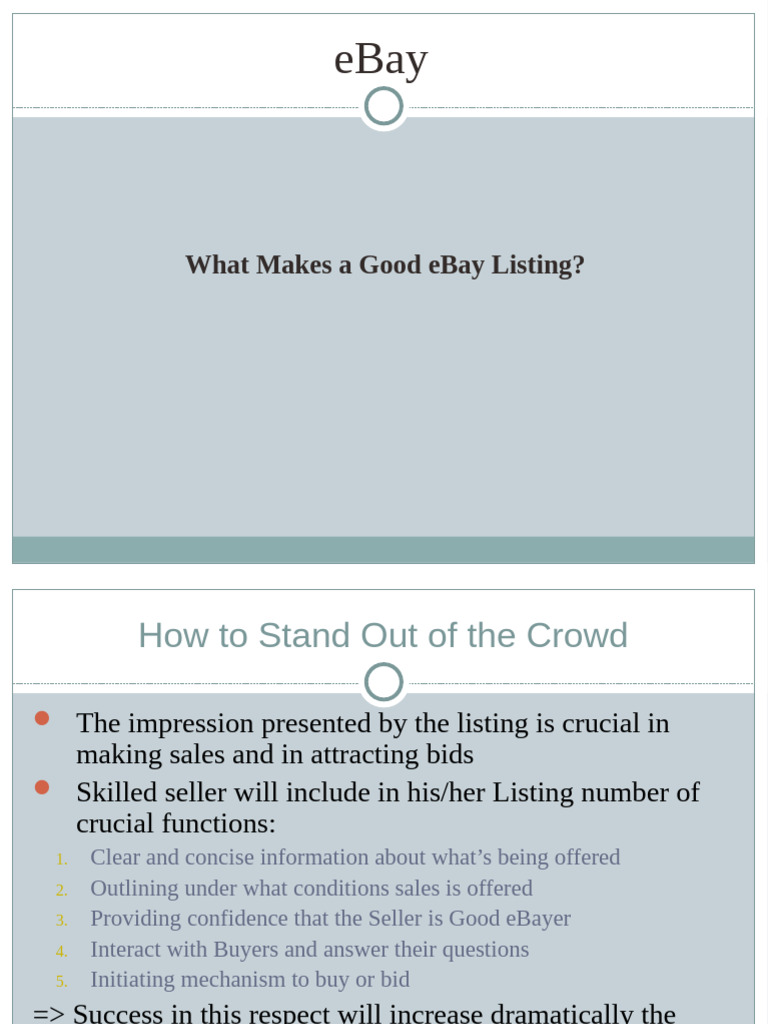 E Bay | PDF | E Bay | Sales