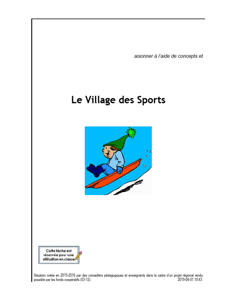 Situation-problème mathématique 5e année | PDF