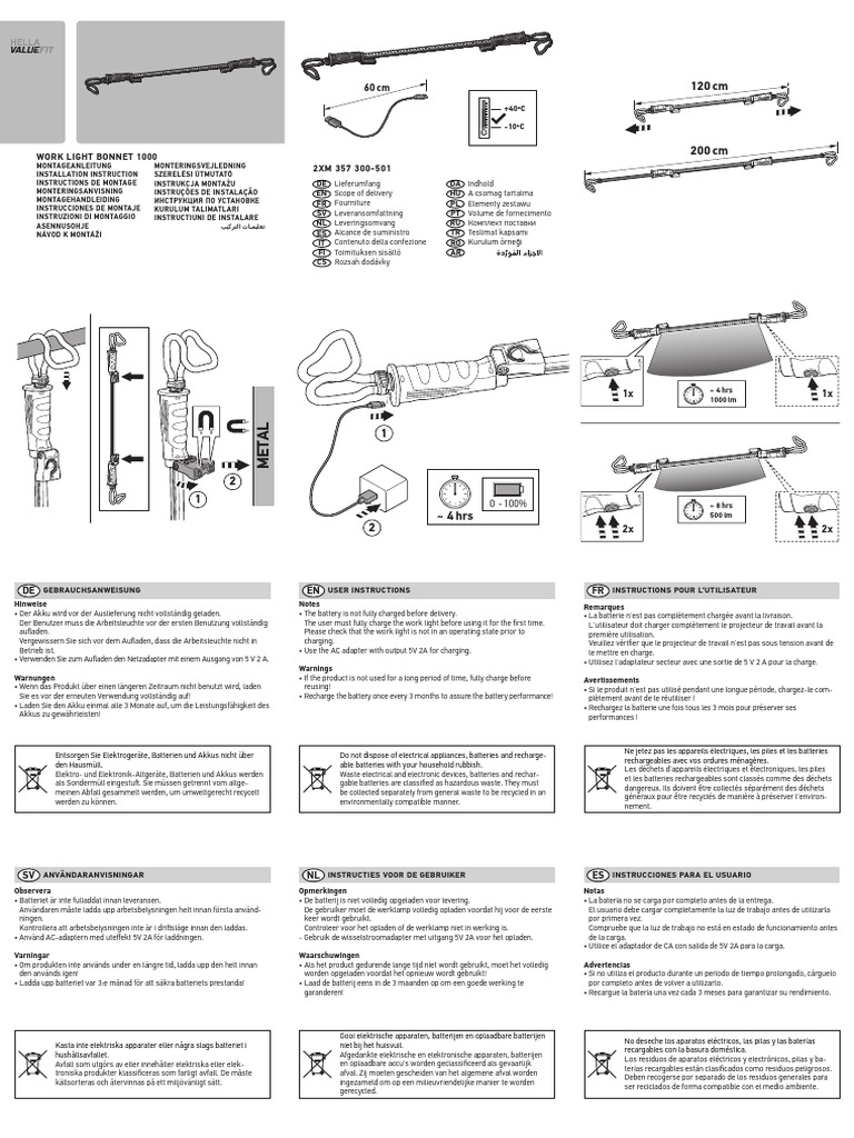 lHELLA Lampara Capot | PDF