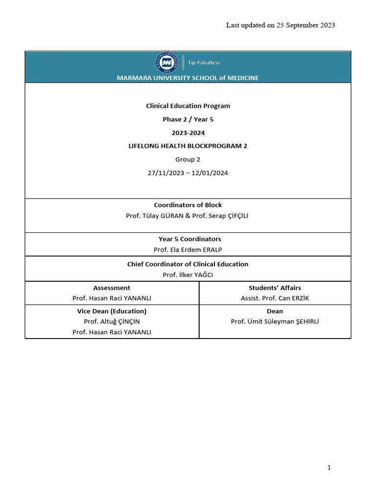 AC-2023-2024 Lifelong Health Block Program, Phase 2, Pediatri, Group-2 ...