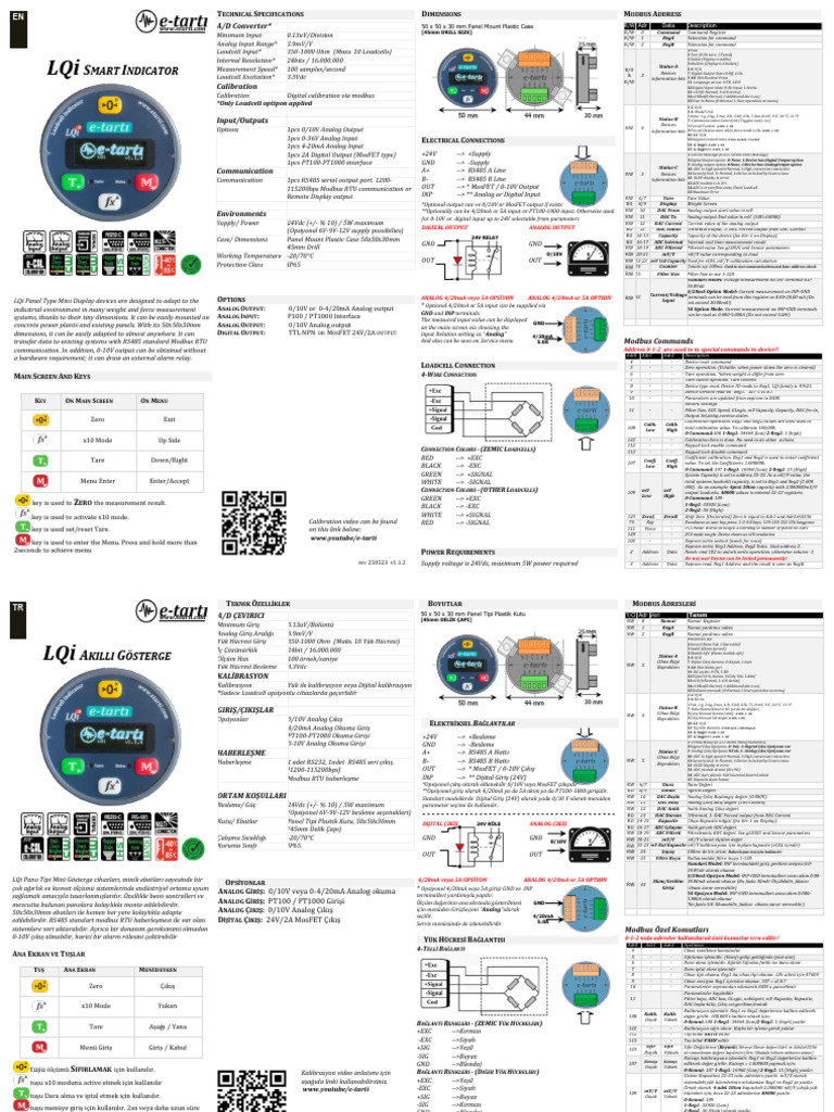 LQi Quick Manual | PDF | Analog To Digital Converter | Digital To ...