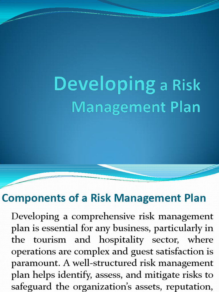 Developing A Risk Management Plan | PDF | Risk Management | Risk