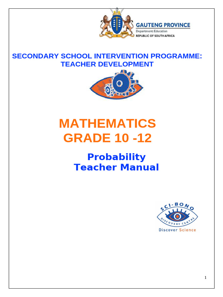 Probability Training Manual | PDF | Probability | Sampling (Statistics)