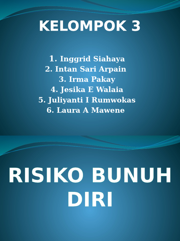 KEL.3 RBD (Risiko Bunuh Diri) | PDF | Pengembangan Diri