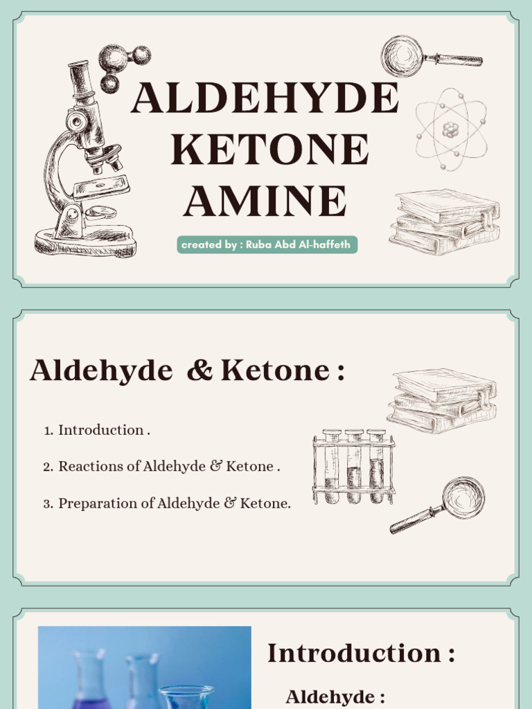 Aldehyde, Ketone & Amine | PDF | Aldehyde | Amine