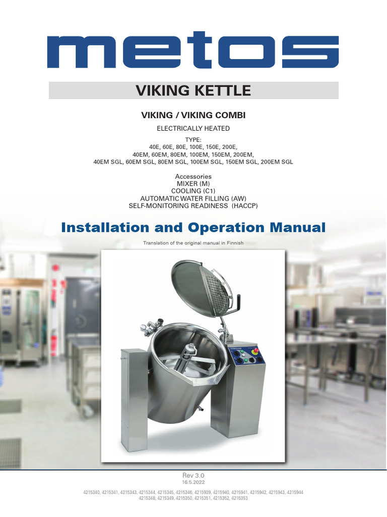 Viking Kettle: Installation and Operation Manual | PDF | Vacuum Tube ...