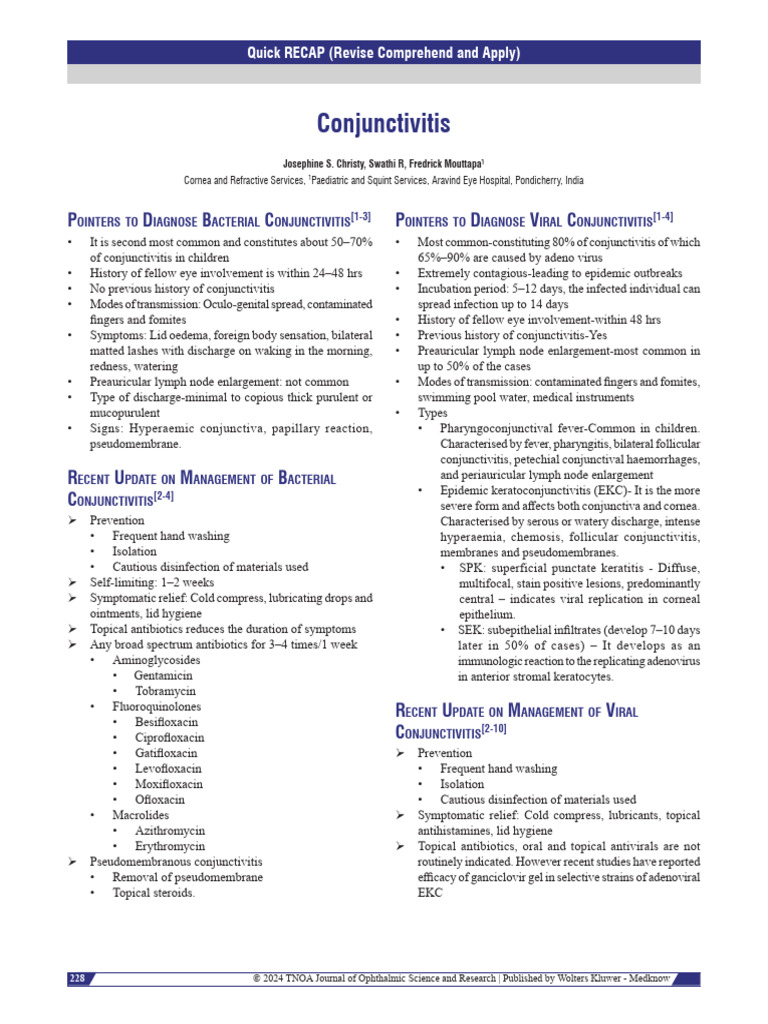 Conjunctivitis 17 | PDF | Topical Medication | Medical Specialties