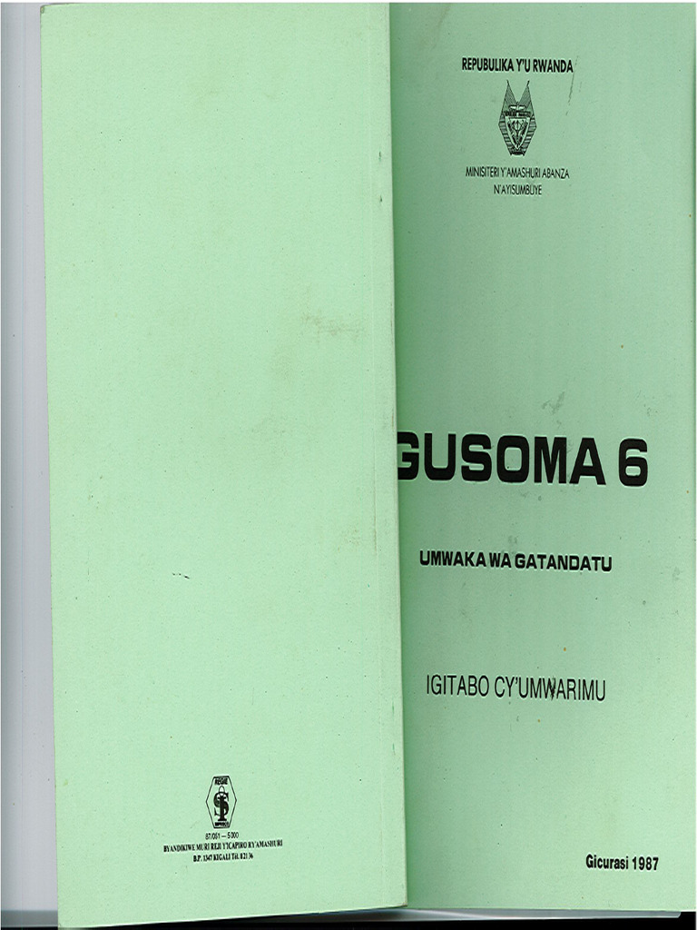 6-1-Gusoma Umwaka Wa 6 Igitabo Cy'umwarimu Ibibanza | PDF
