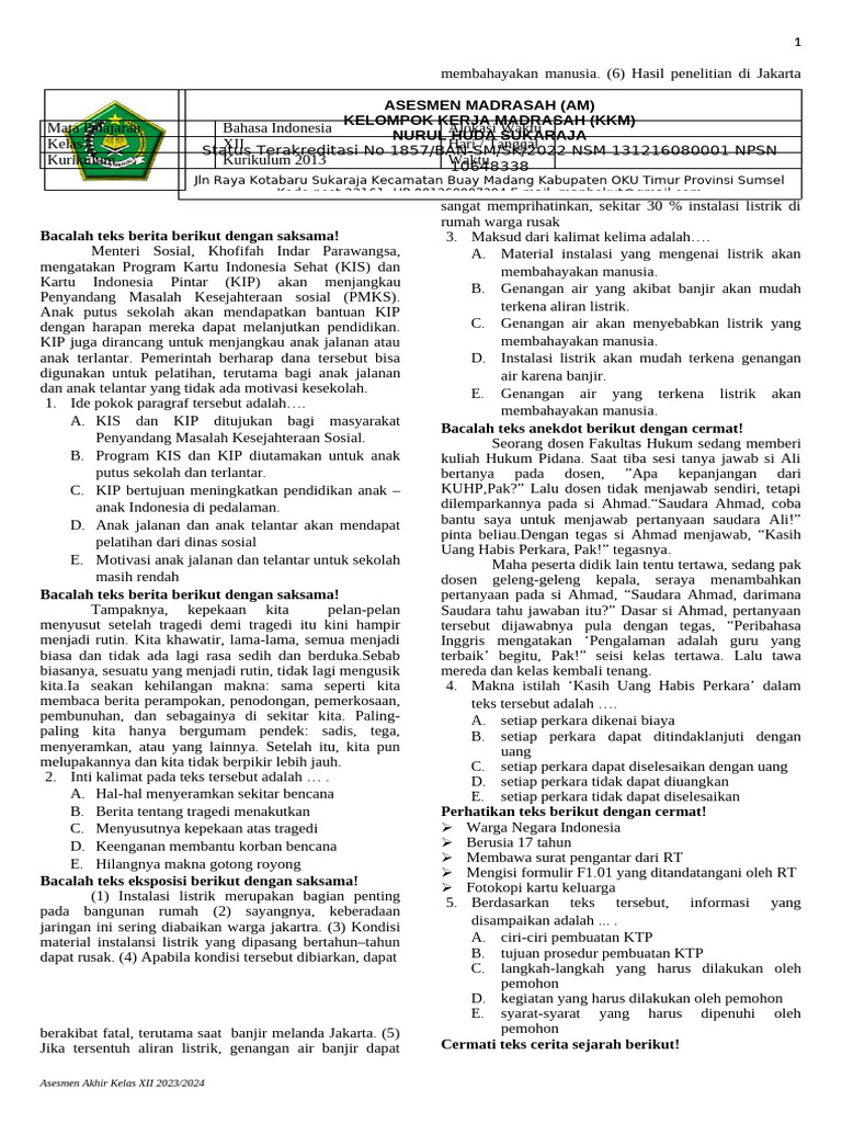 Program KIS dan KIP untuk PMKS | PDF