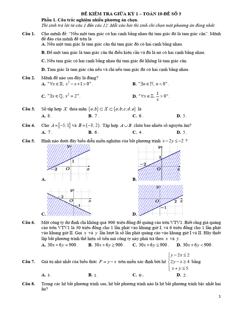 X XX N N: Thí Sinh TR L It N Câu 12. M Icâuh I Thí Sinh CH CH NM T | PDF