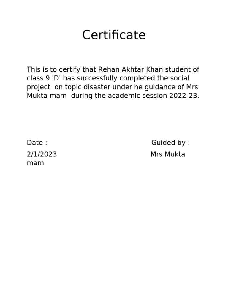 Certificate | PDF