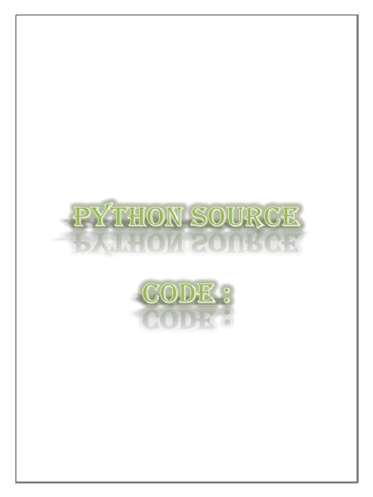 PyTHON SOURCE | PDF