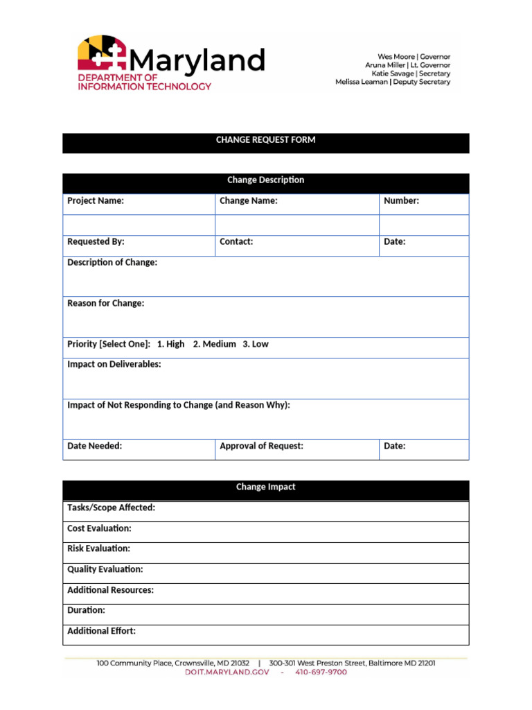 Software Change Request Form | PDF