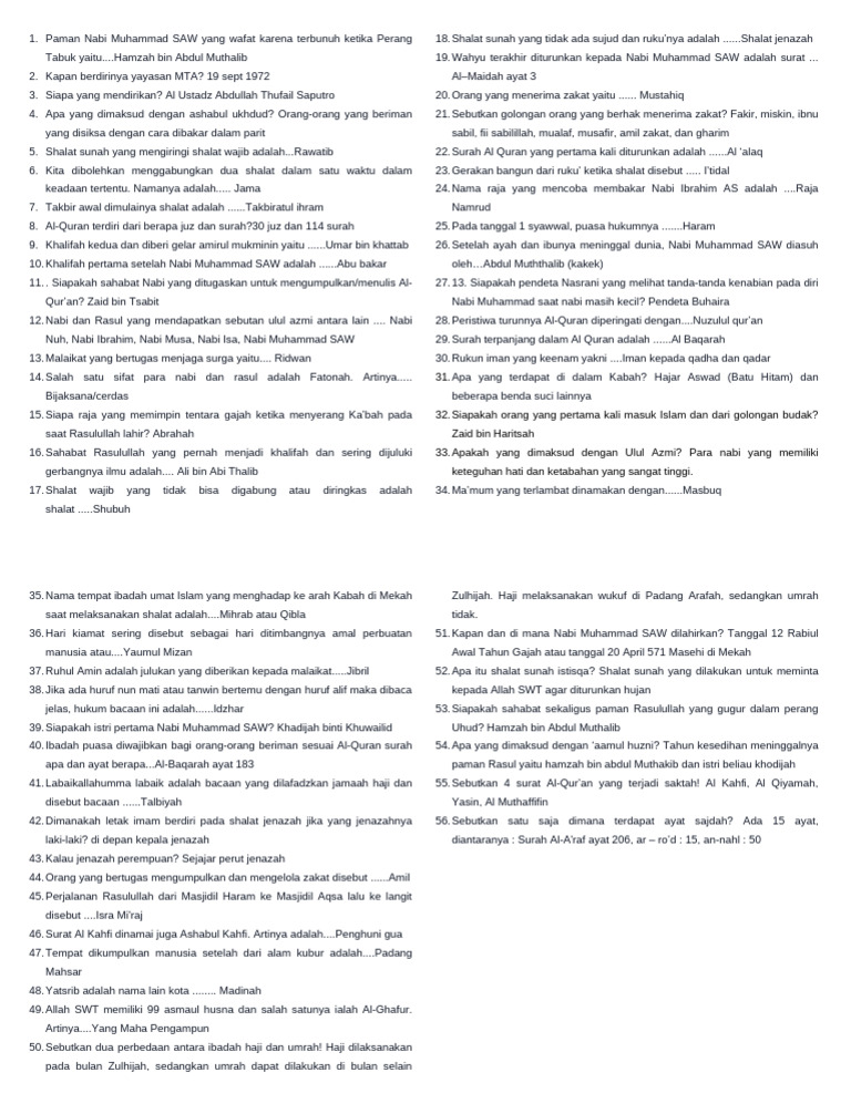 Paman Nabi Muhammad yang Terbunuh di Tabuk | PDF | Agama & Spiritualitas