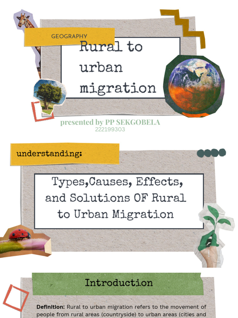 Rural to Urban Migration: Causes & Solutions | PDF | Urbanization ...