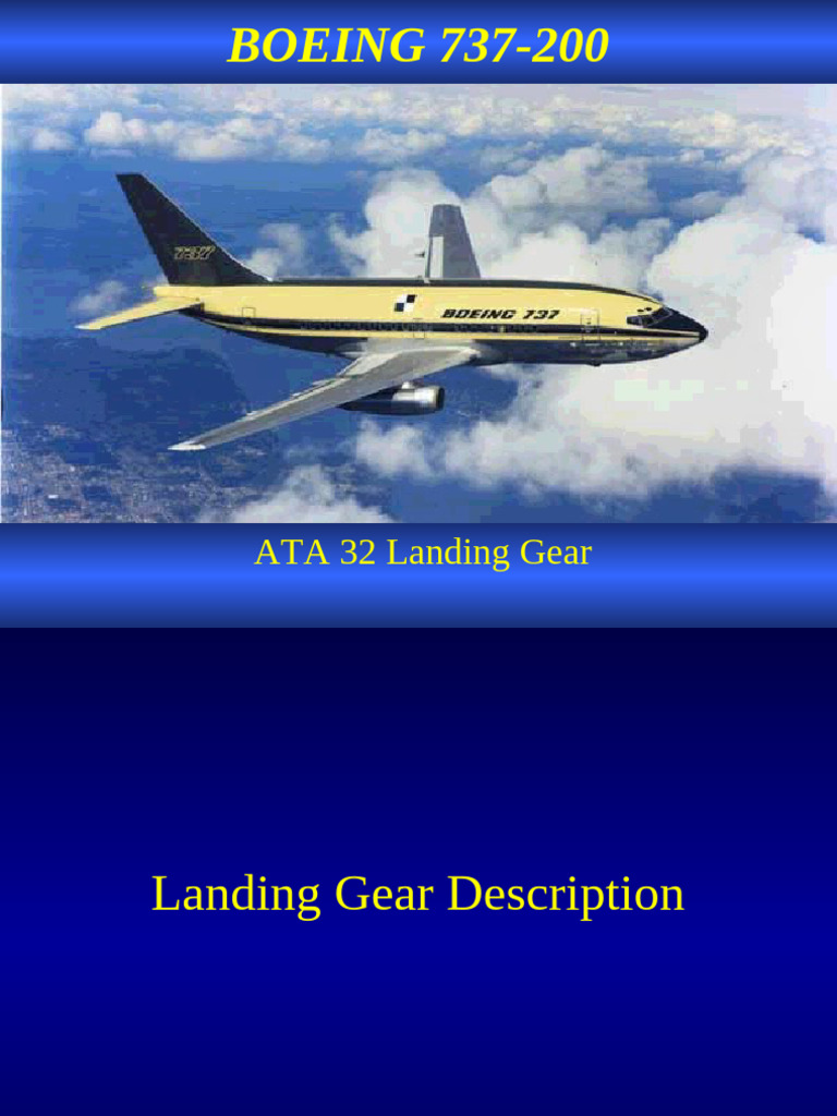 Boeing 737-200 Side Strut Landing Gear | PDF | Landing Gear | Brake