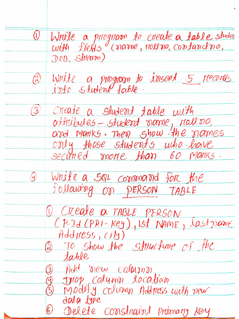 SQL (Practical Questions) | PDF