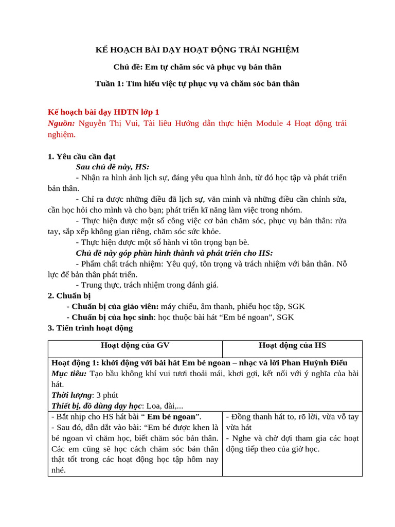 KHGD MINH HỌA MODULE 4 | PDF