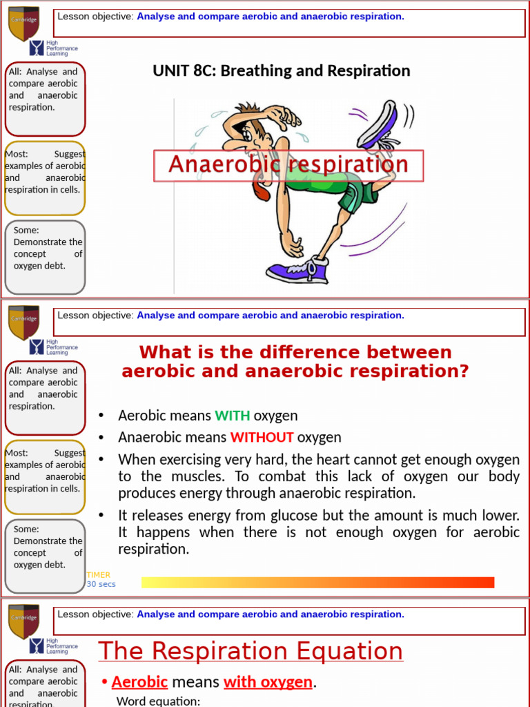 Aerobic vs Anaerobic Respiration | PDF | Cellular Respiration | Oxygen