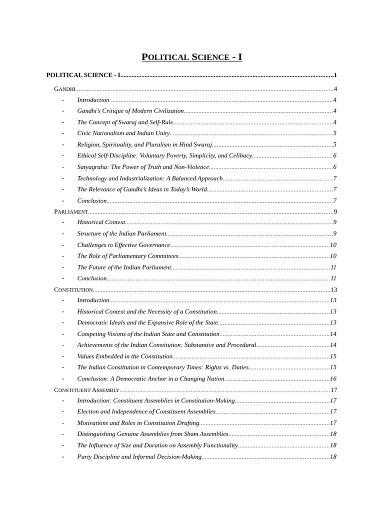 Political Science Answers - Topic Wise | PDF | Mahatma Gandhi | Nationalism Political Science Answers - Topic Wise | PDF | Mahatma Gandhi | Nationalism