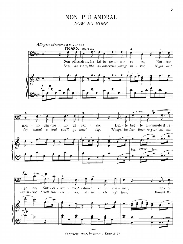 Non Piu Andrai | PDF