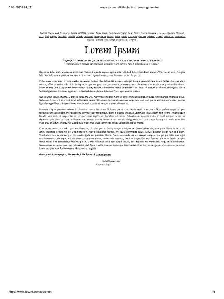 01 - Lorem Ipsum Example | PDF