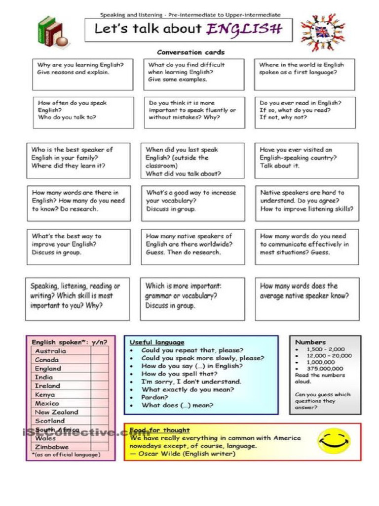 Conversation About Lerning English & Immigration | PDF