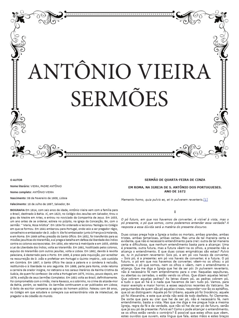 Sermões - Padre Antonio Vieira | PDF | Imortalidade | Abraão