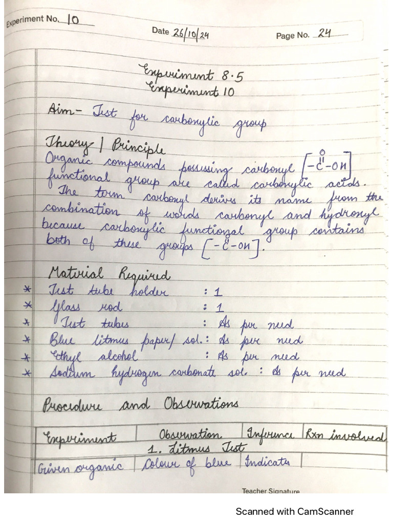 Chemistry Lab Manual Exp 12th | PDF