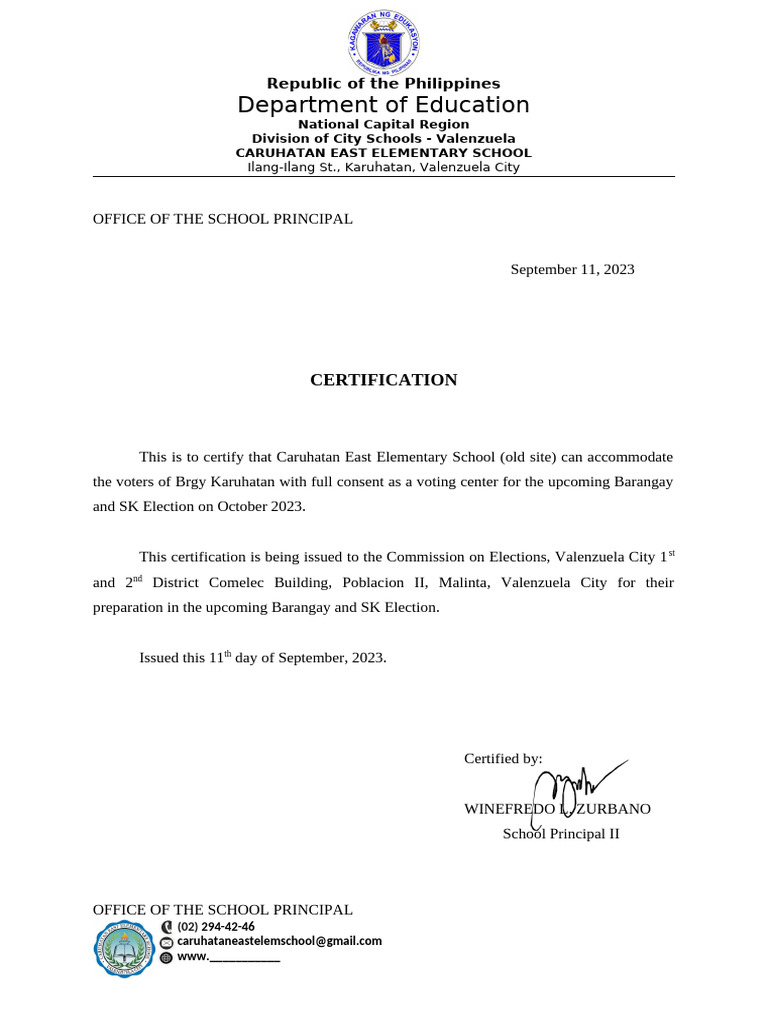 Certification Comelec | PDF | Public Administration | Accountability