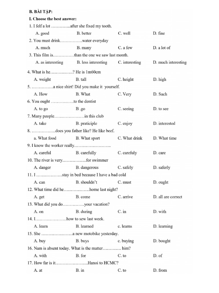 Review Unit 11 | PDF