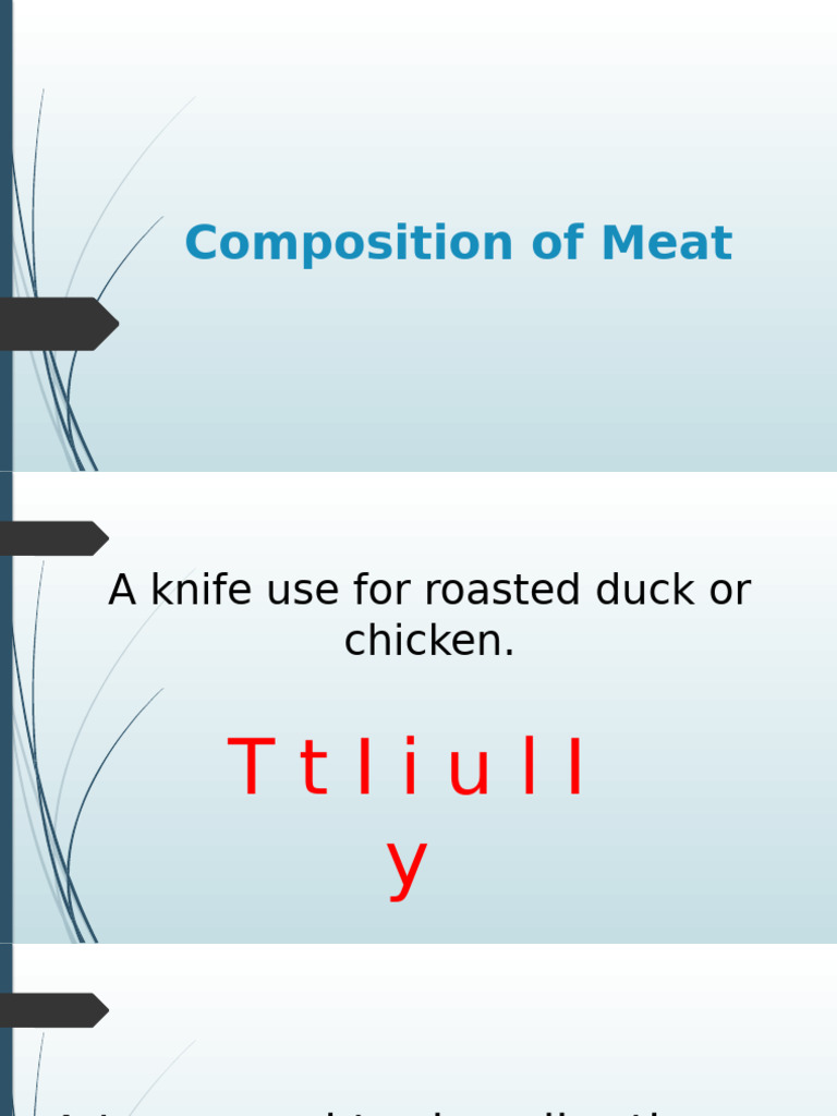 Composition of Meat | PDF | Meat | Beef